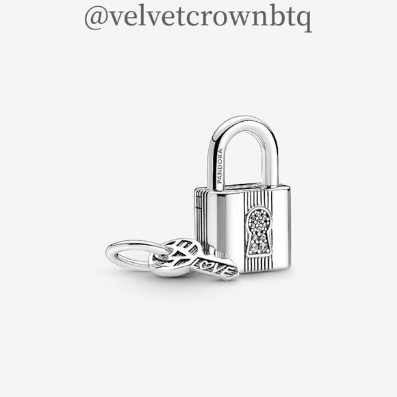 Pandora | Jewelry | Pandora Padlock And Key Dangle Charm | Poshmark
